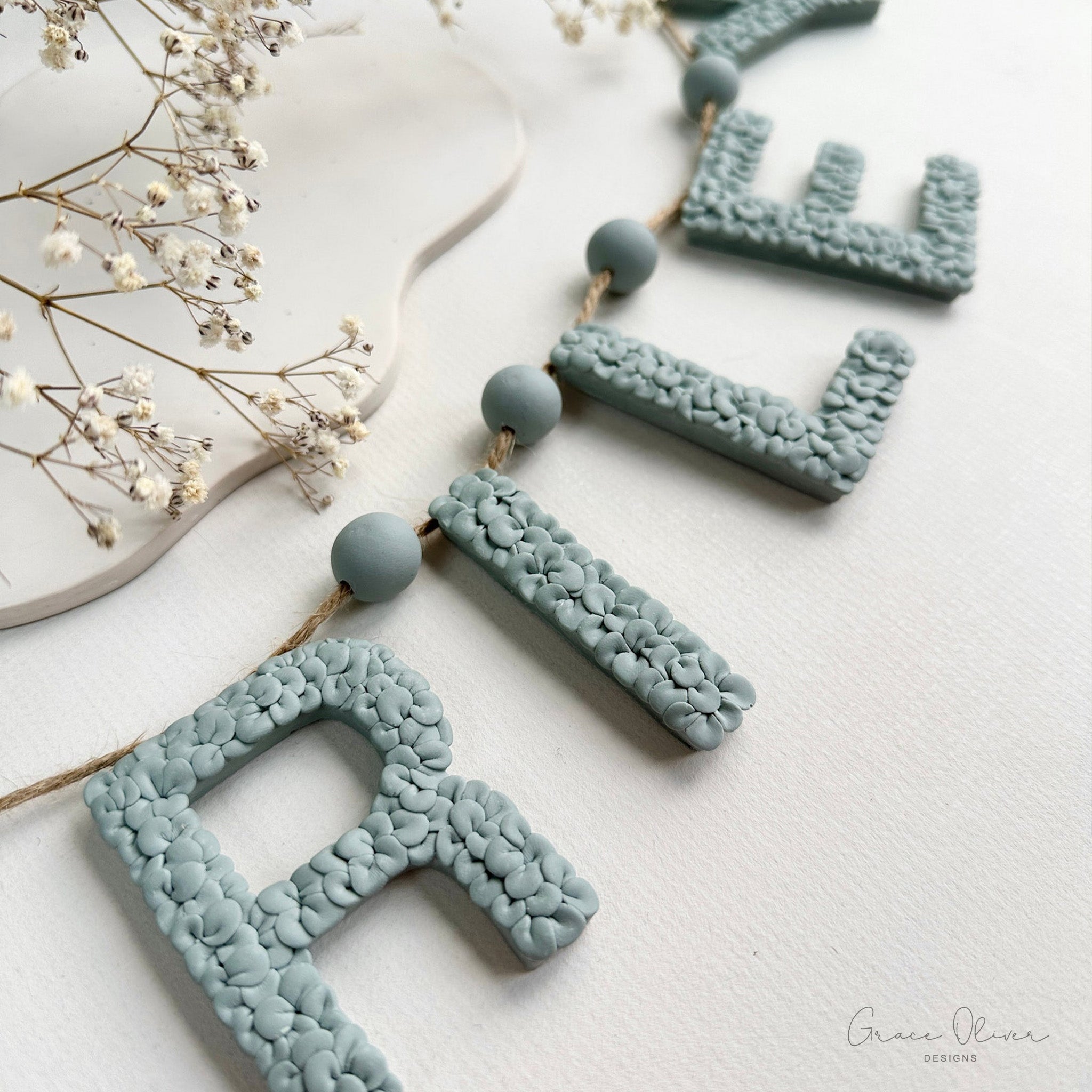 Customised Floral Name Garland for Your Baby's Nursery – Grace Oliver ...