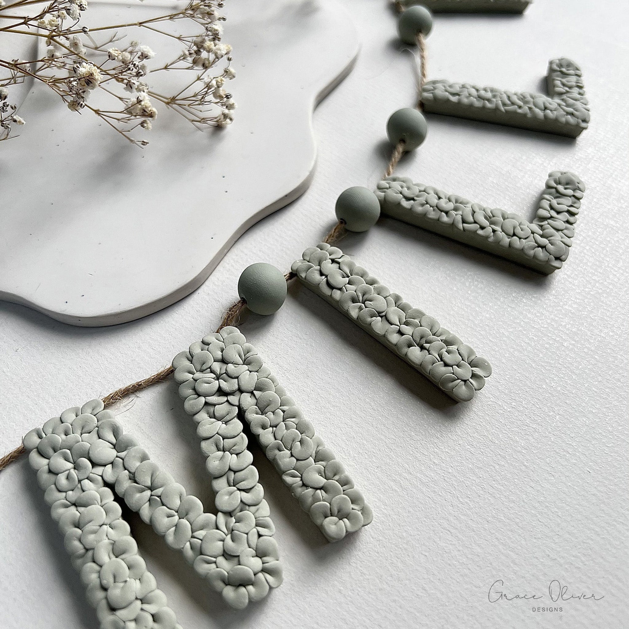 Customised Floral Name Garland for Your Baby's Nursery – Grace Oliver ...