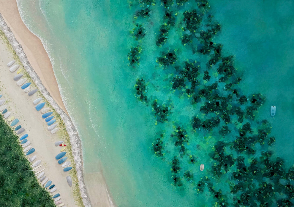 Cornwall from above - Rock Beach 02: At Rest – Grace Oliver Designs