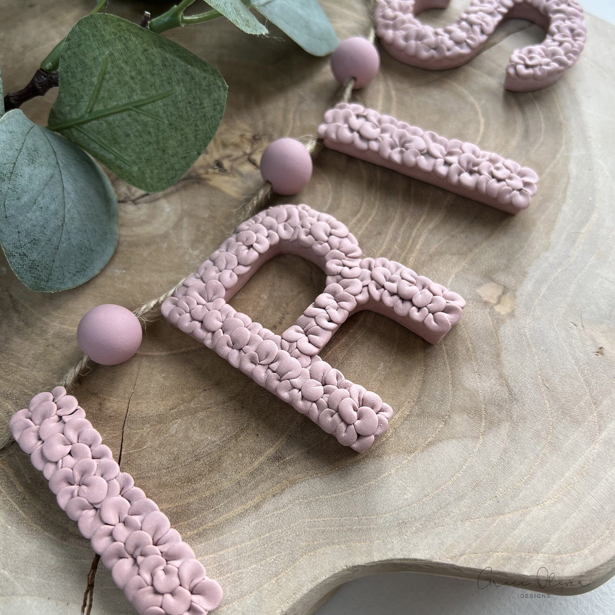 Customised Floral Name Garland for Your Baby's Nursery – Grace Oliver ...