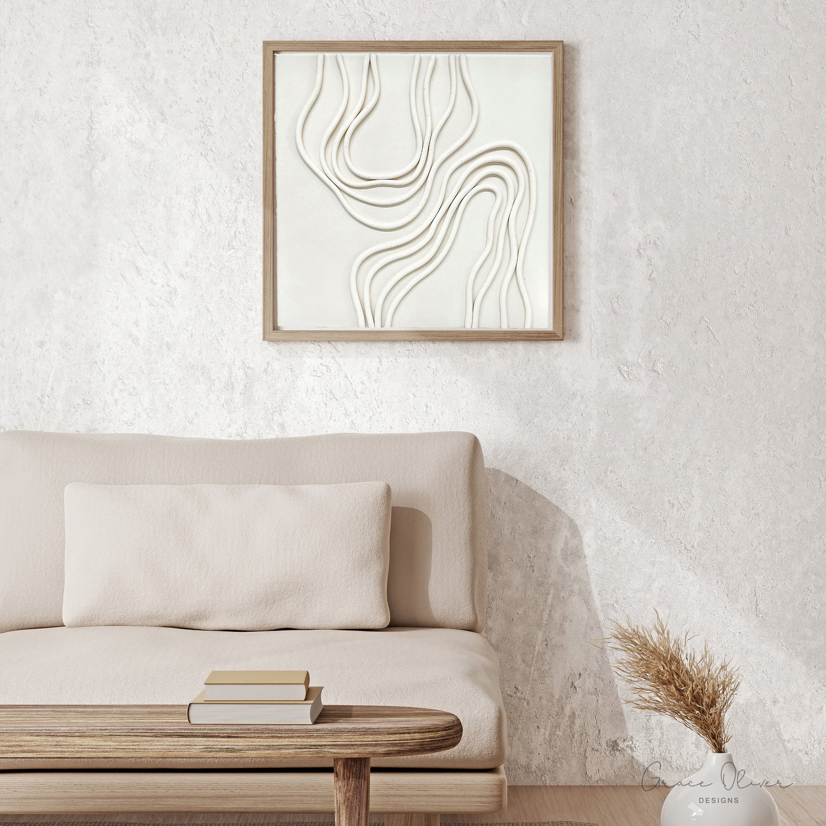 Create a Calming Atmosphere with our Neutral Canvas Wall Art - 'Flow ...